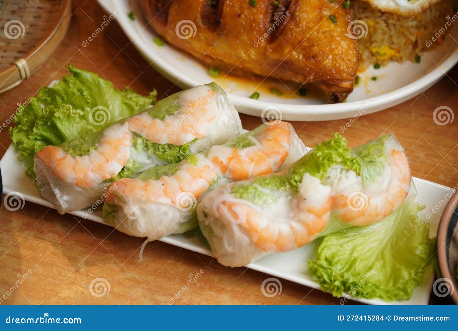 Vietnamese Spring Rolls stock photo. Image of restaurant - 272415284