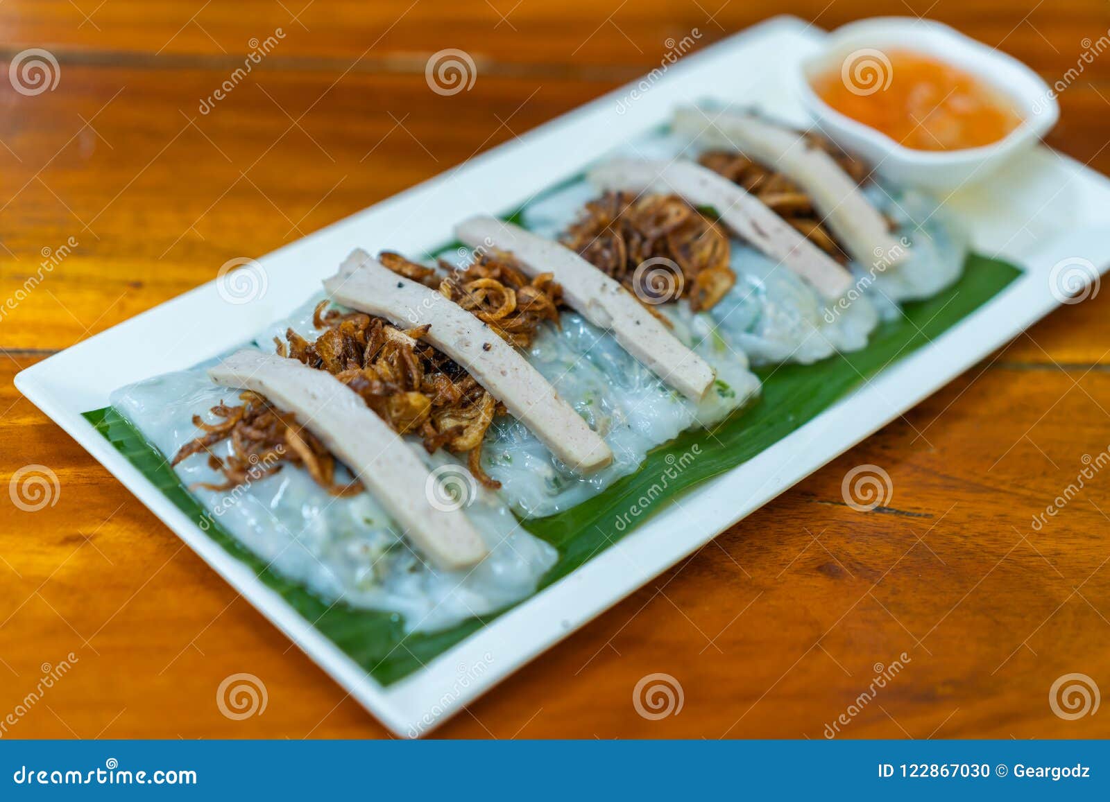 Vietnamese Steamed Rice-skin Dumplings Stock Photo - Image of dumpling ...