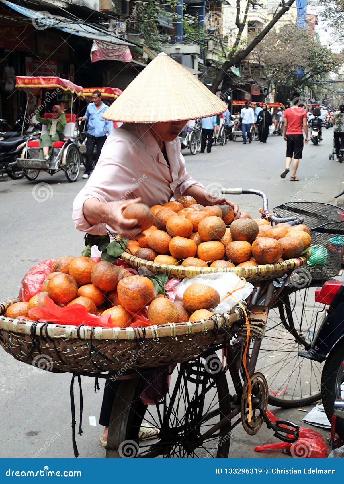 Vietnamese Street Vendor with Fruit - Hanoi - Vietnam Editorial Stock ... Vietnamese Street Vendor with Fruit - Hanoi - Vietnam Editorial Stock ...