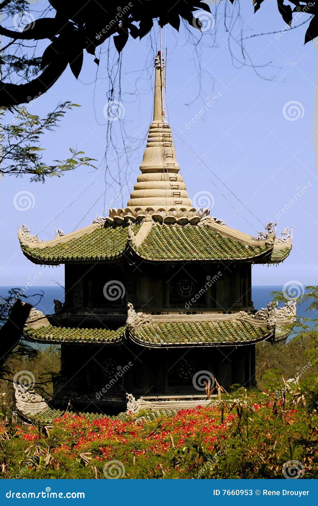 Vietnamese Temple stock image. Image of flamboyant, madagascar - 7660953