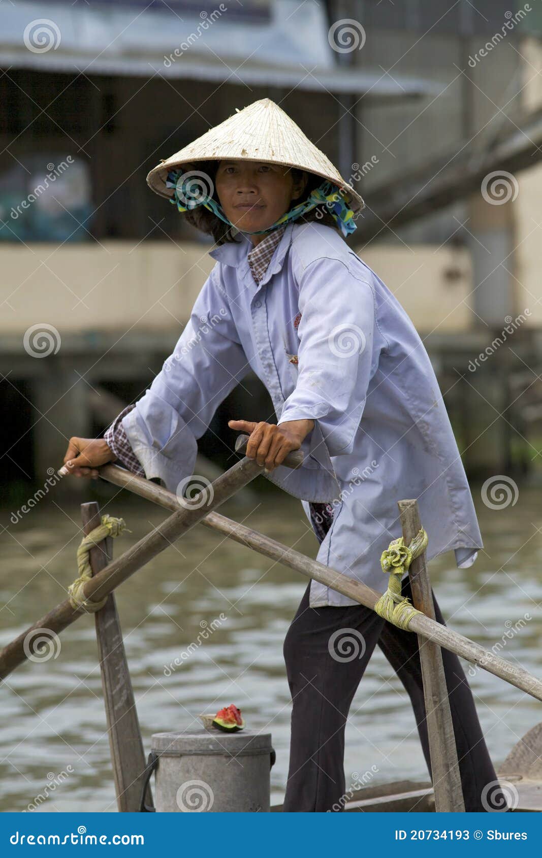 Vietnamese Woman on Mekong Delta Editorial Stock Photo - Image of lady ...