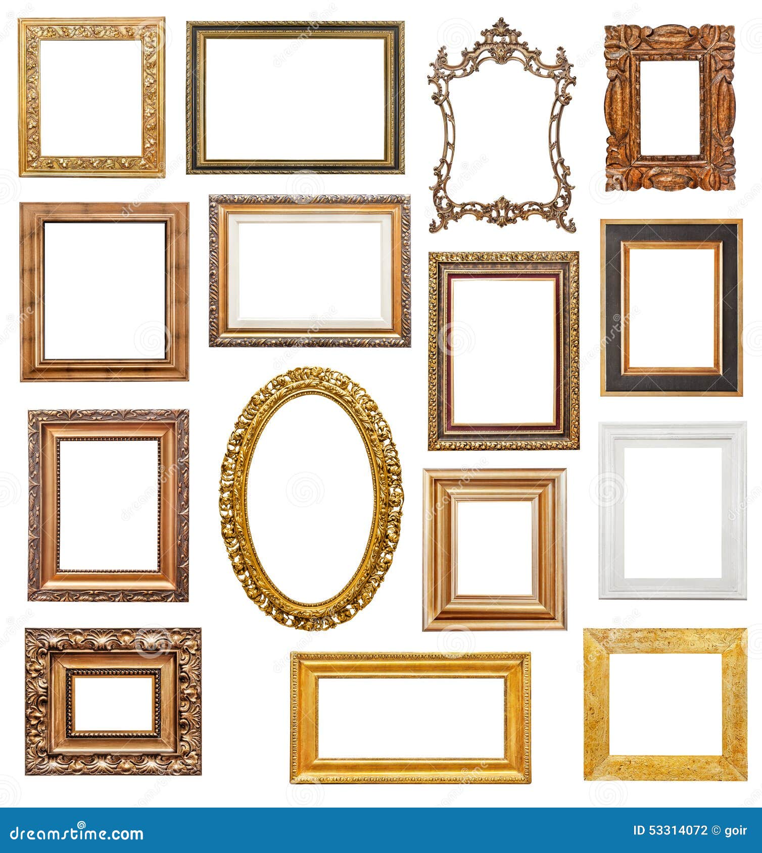 Vieux cadres de tableau photo stock. Image du découpage - 53314072
