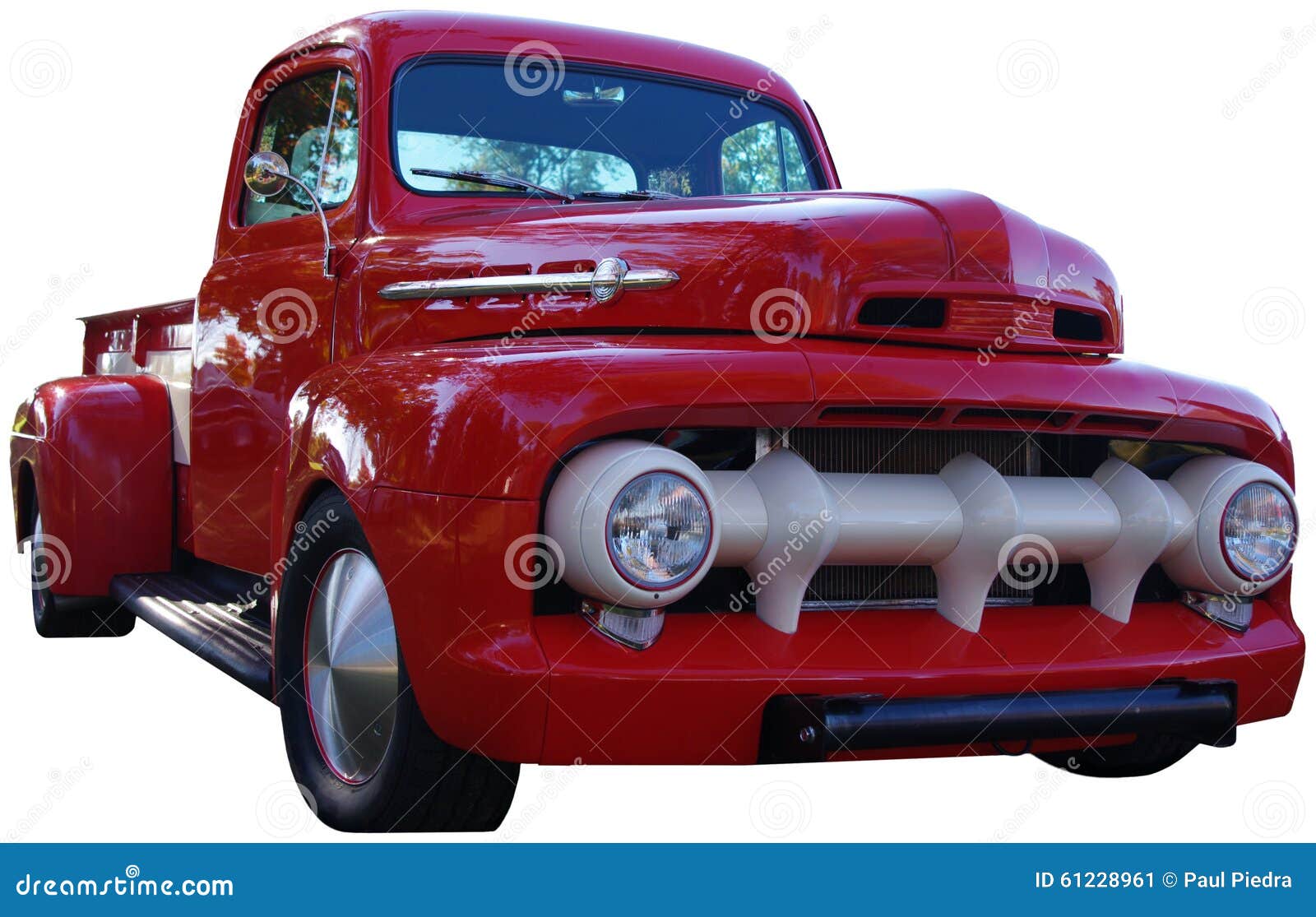 Vieux camion pick-up rouge image stock. Image du rapide - 61228961