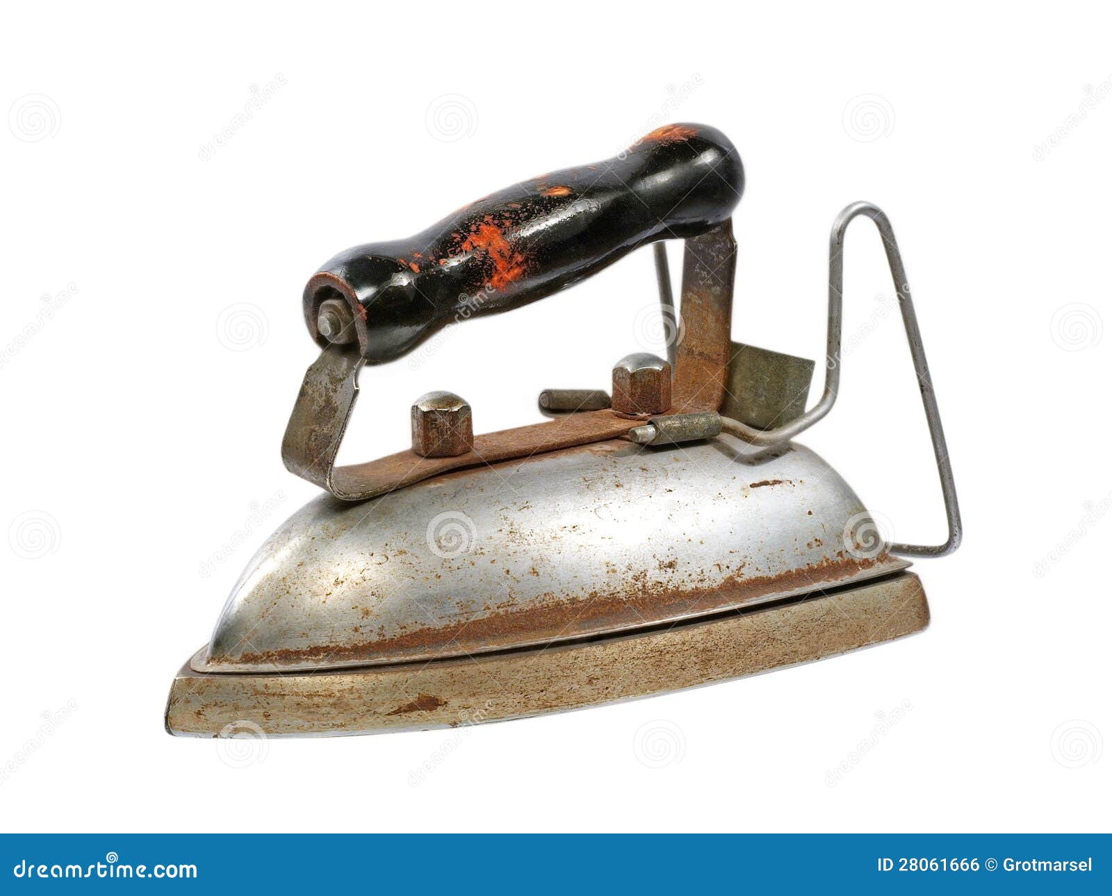 Vieux fer. D'isolement. photo stock. Image du appareil - 28061666