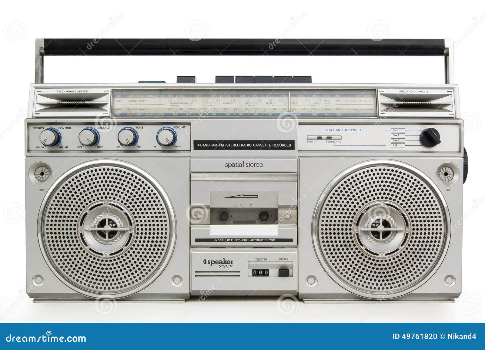 Vieux lecteur de cassettes photo stock. Image du vieux - 49761820