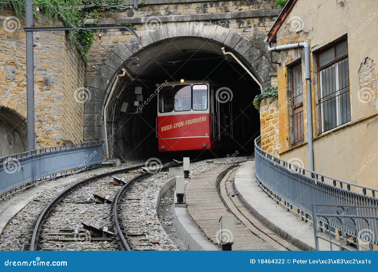 Vieux Lyon Fourviere Funiculaire in Tunnel Editorial Photography ...