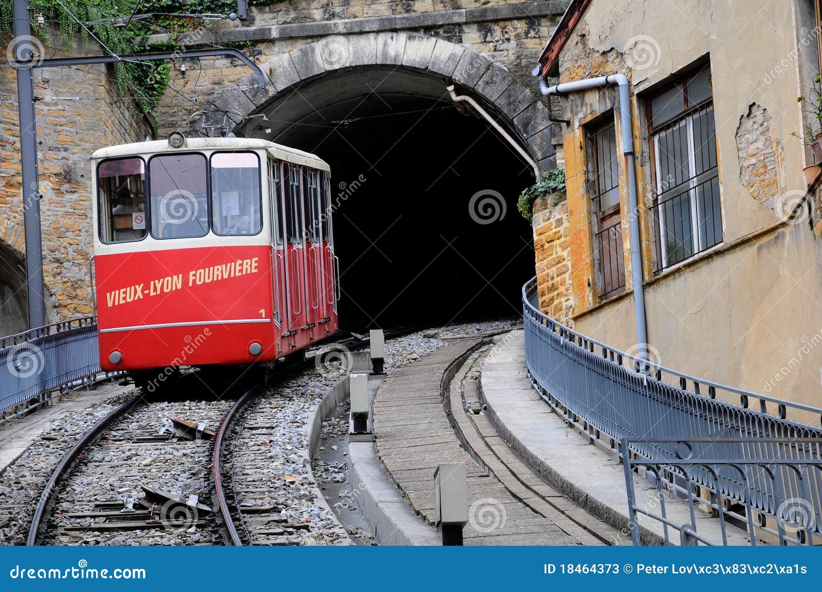 Vieux Lyon Fourviere Funiculaire in Tunnel Editorial Stock Photo ...