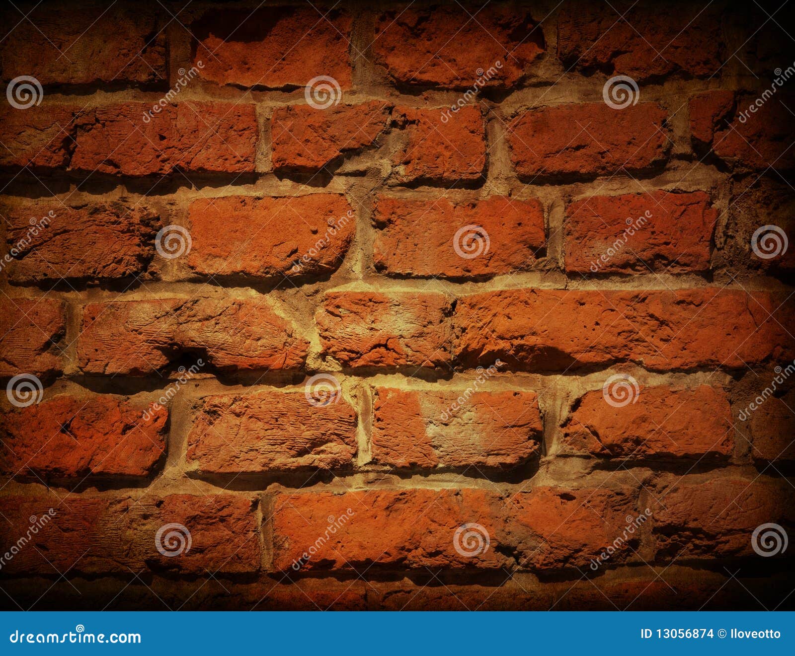 Vieux mur de briques rouge photo stock. Image of orange - 13056874