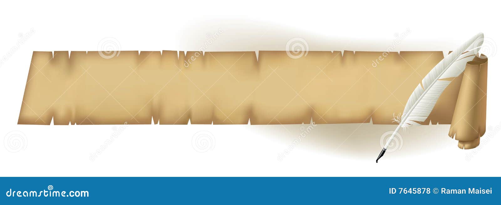 Vieux Parchemin Avec Une Clavette Illustration de Vecteur ...
