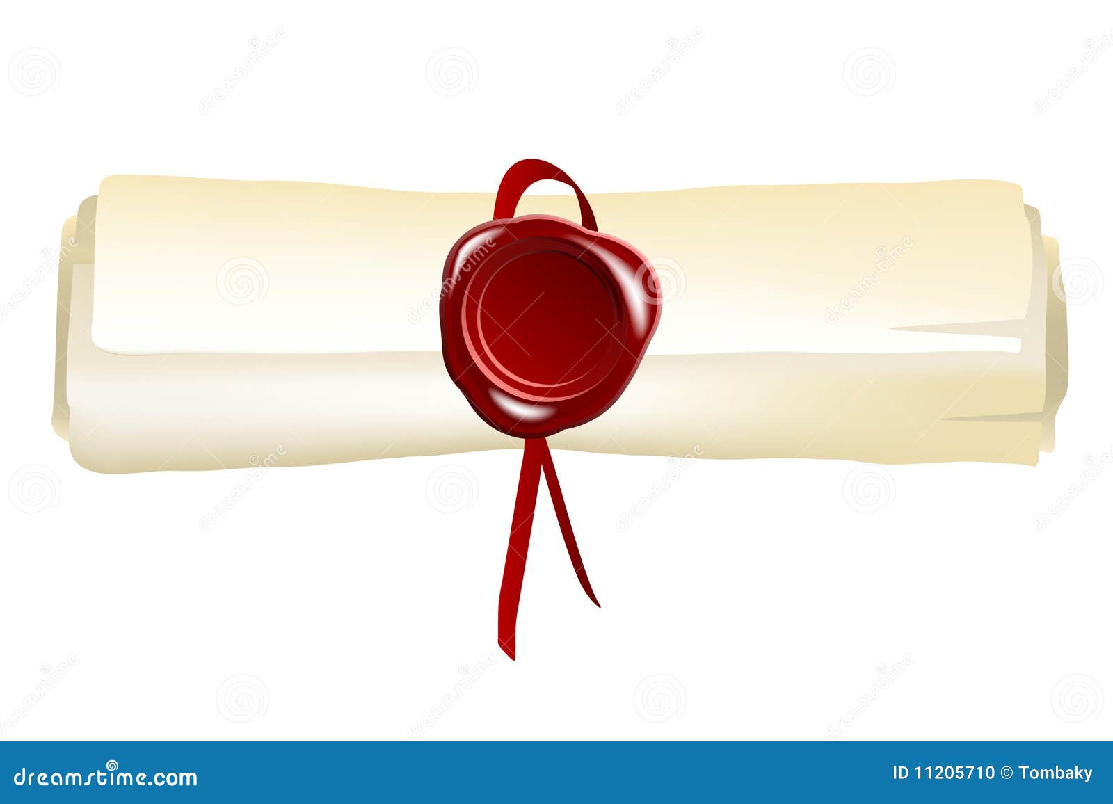 Vieux parchemin (diplôme) illustration de vecteur. Illustration du ...