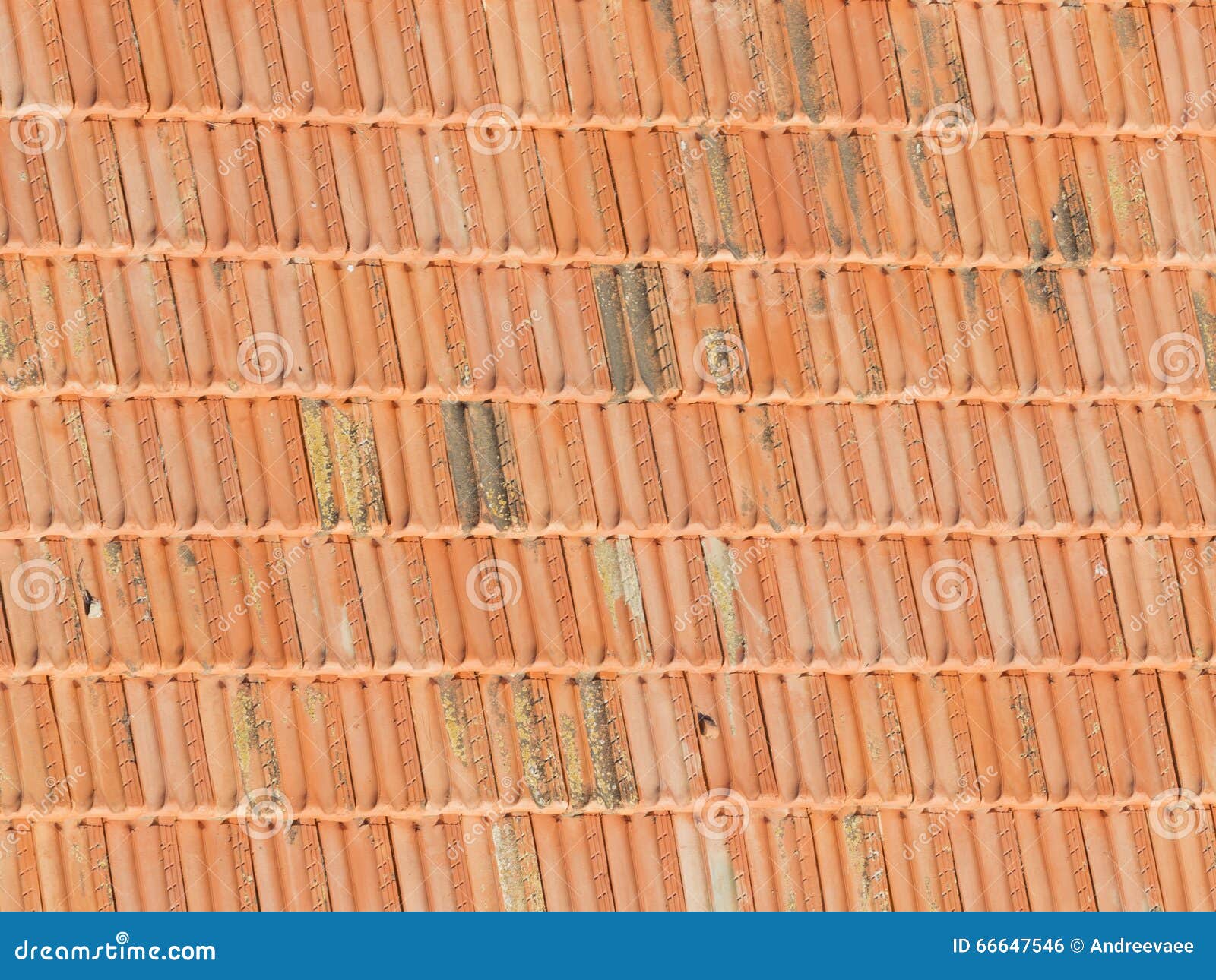 Vieux toit de tuile rouge photo stock. Image du extérieur - 66647546