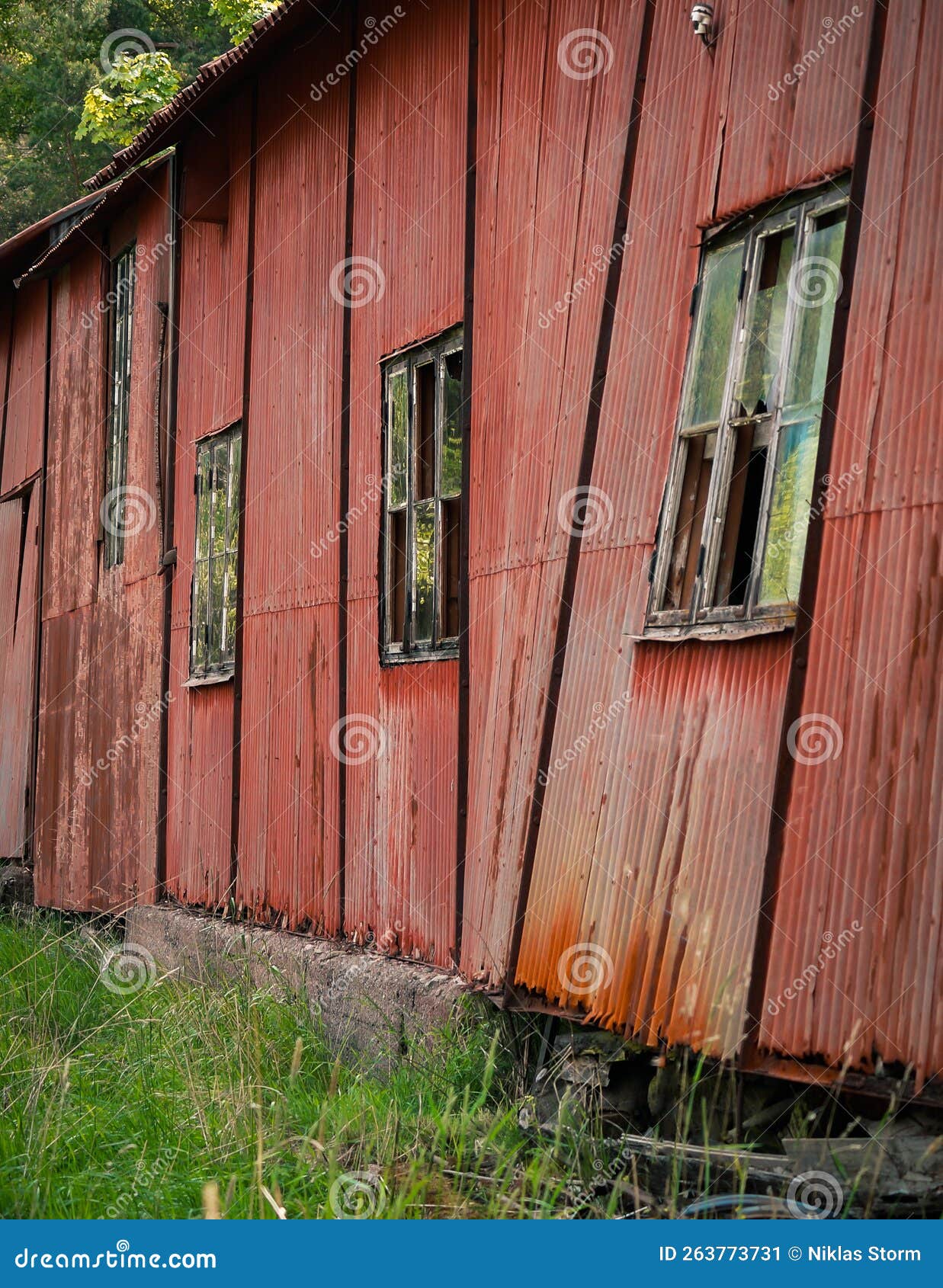 View of a Abandoned Barn during Summer Stock Image - Image of person ...