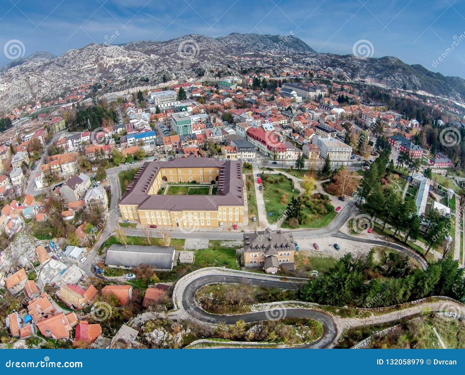 View from Above of the City of Cetinje, Montenegro Stock Image - Image ...