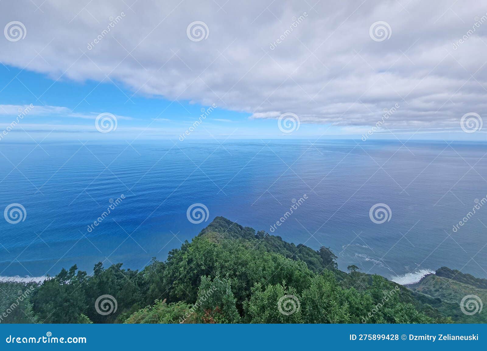 View from Above the Coast of the Island in the Ocean. Stock Photo ...