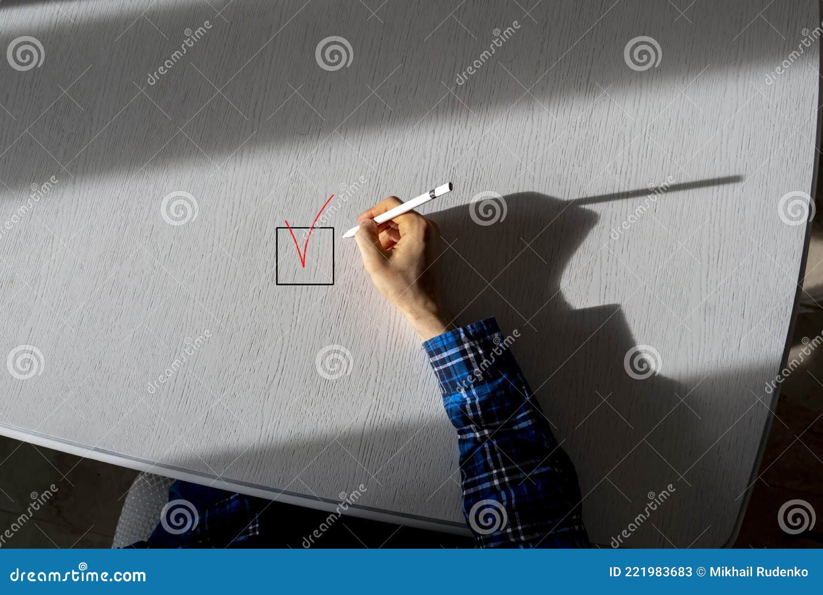 A View from Above Fill the Checkbox on the the Table Surface, Make ...