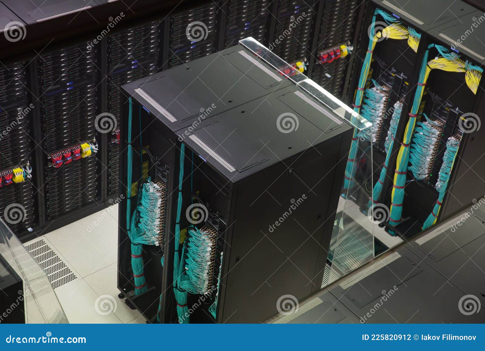 View from Above on Equipment of Data Center Stock Photo - Image of ...