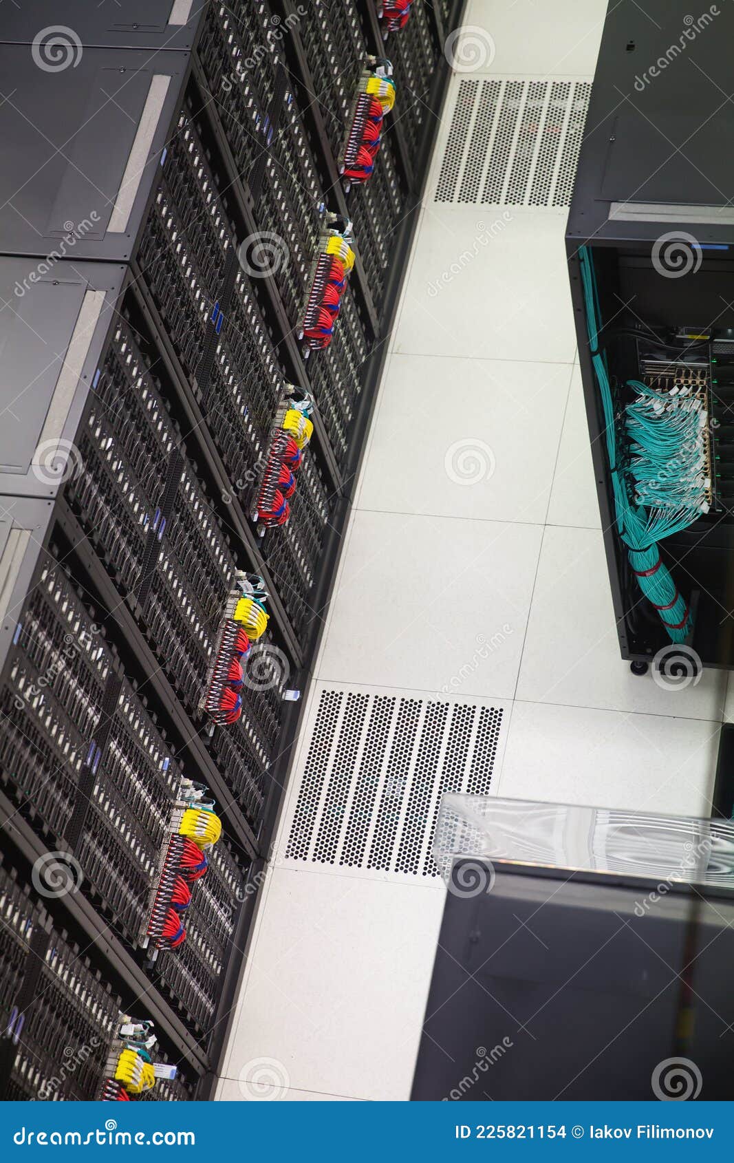 View from Above on Equipment of Data Center Stock Photo - Image of data ...