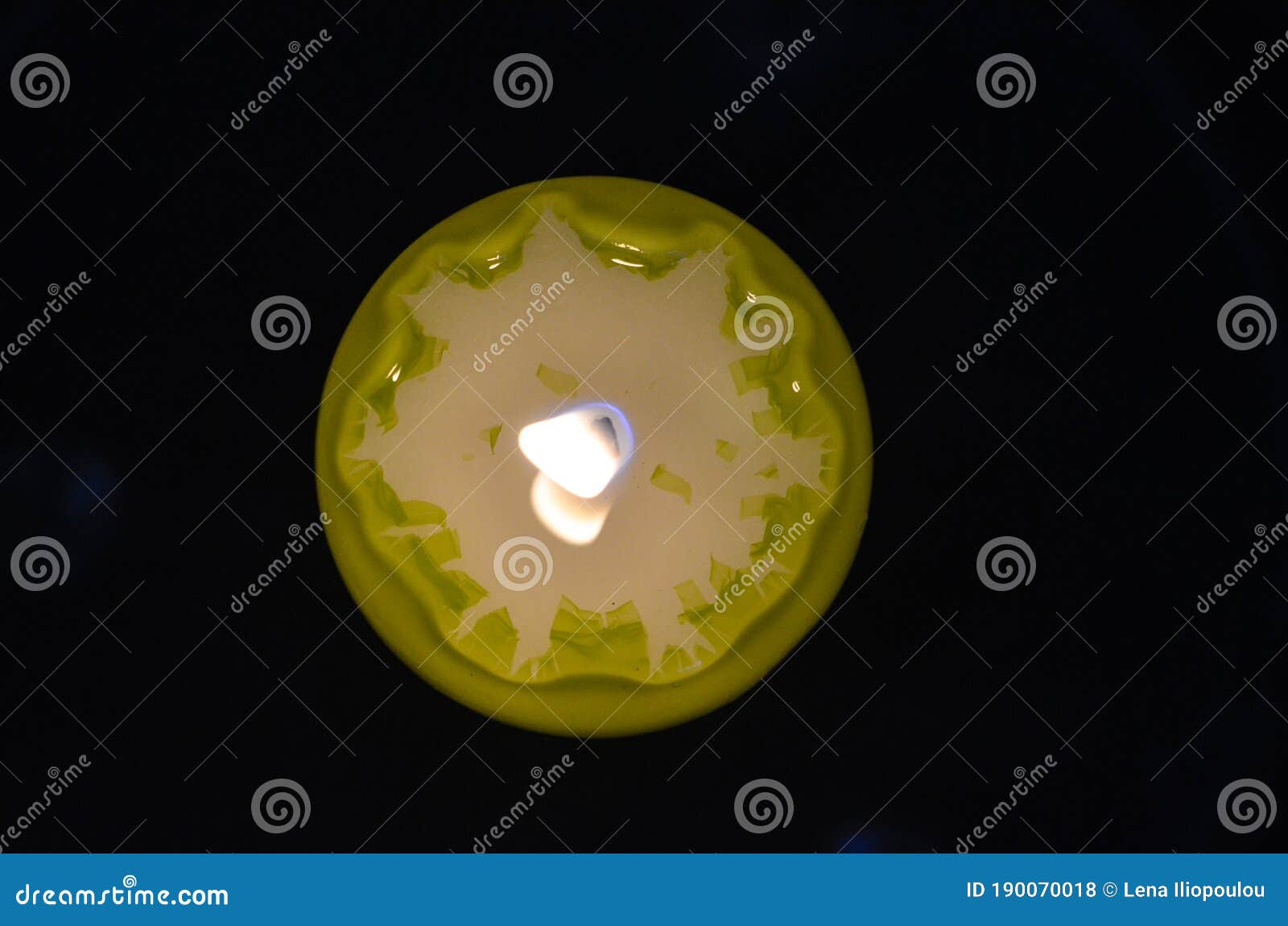View from Above of a Lighting Candle Stock Photo - Image of closeup ...