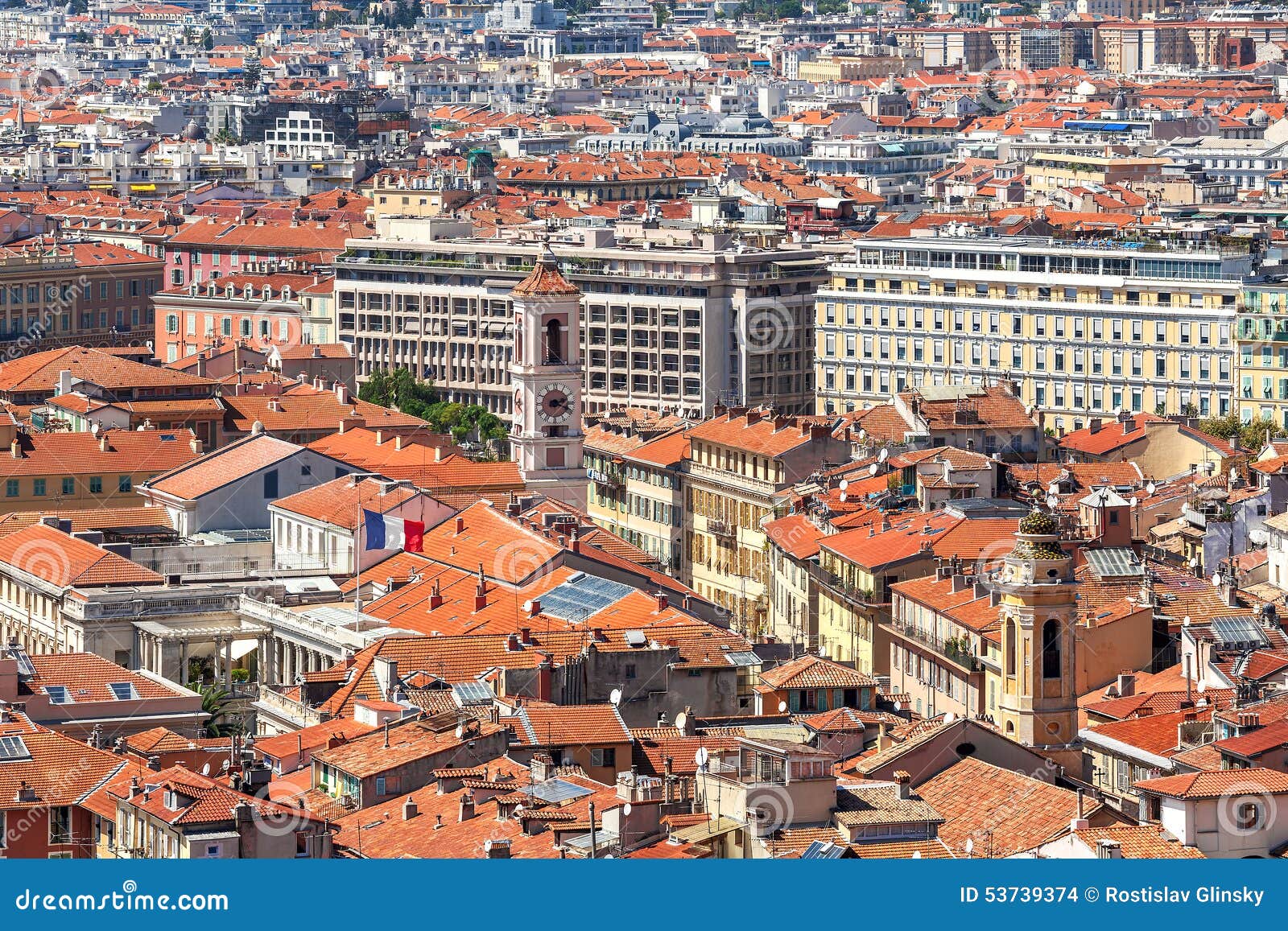 View from Above on Nice, France. Stock Photo - Image of roof, building ...
