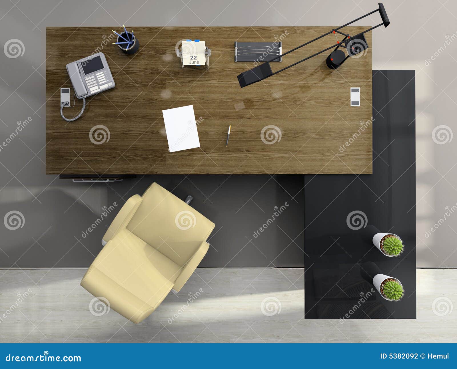 View from Above of the Office Stock Illustration - Illustration of ...