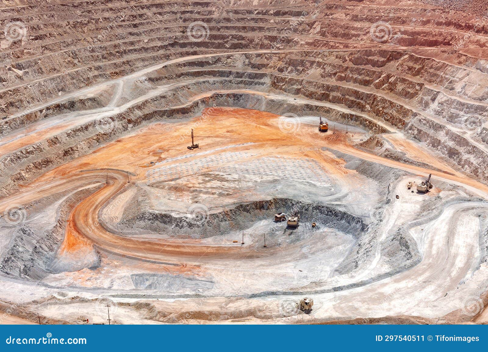 Copper mine in Peru stock image. Image of production - 297540511