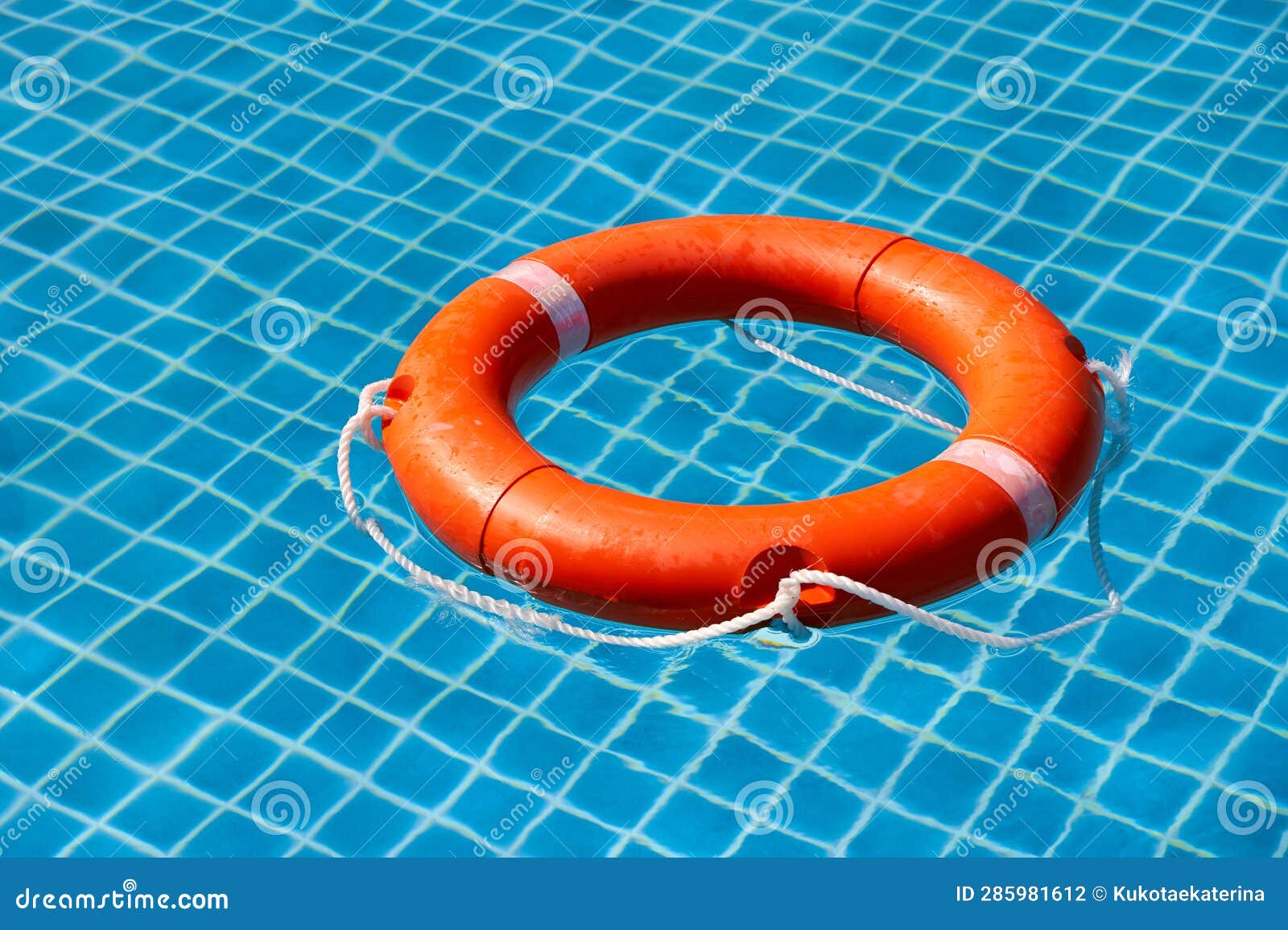 A View from Above of the Pool in Which the Life Preserver is Thrown ...