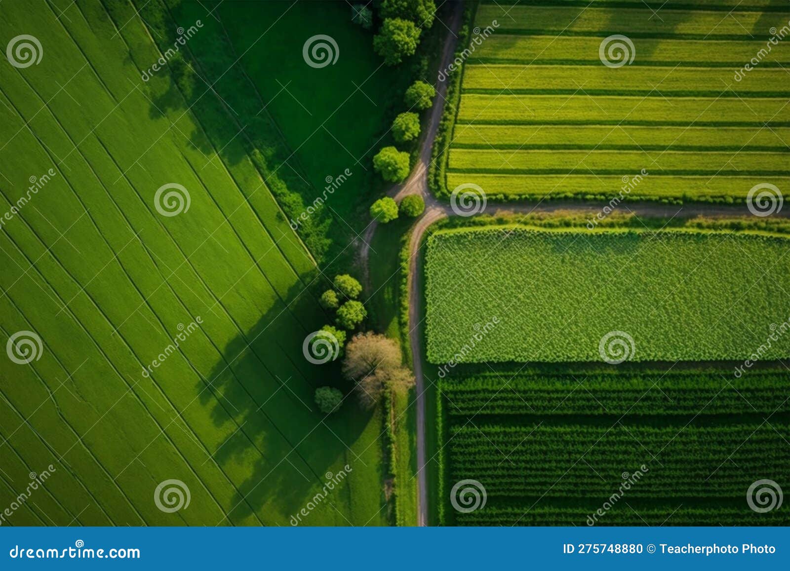 View from Above of the Rice Paddy Fields. Generative AI Stock ...