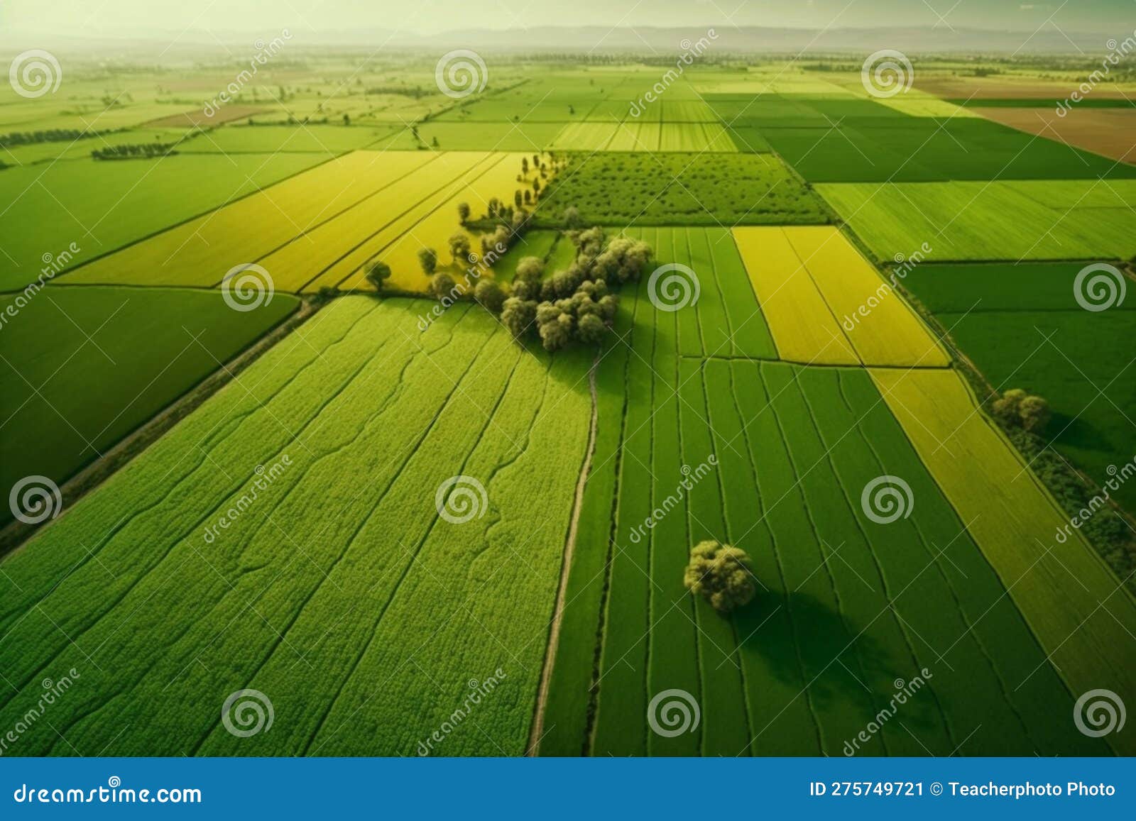 View from Above of the Rice Paddy Fields. Generative AI Stock ...