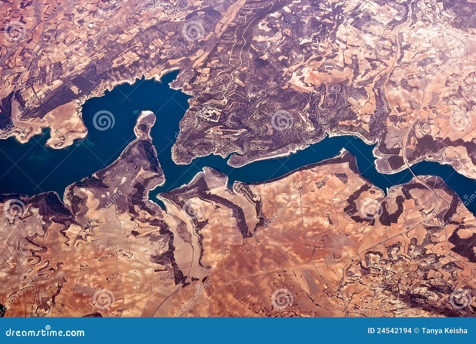 View from Above on the River Rhine Stock Photo - Image of rhine ...