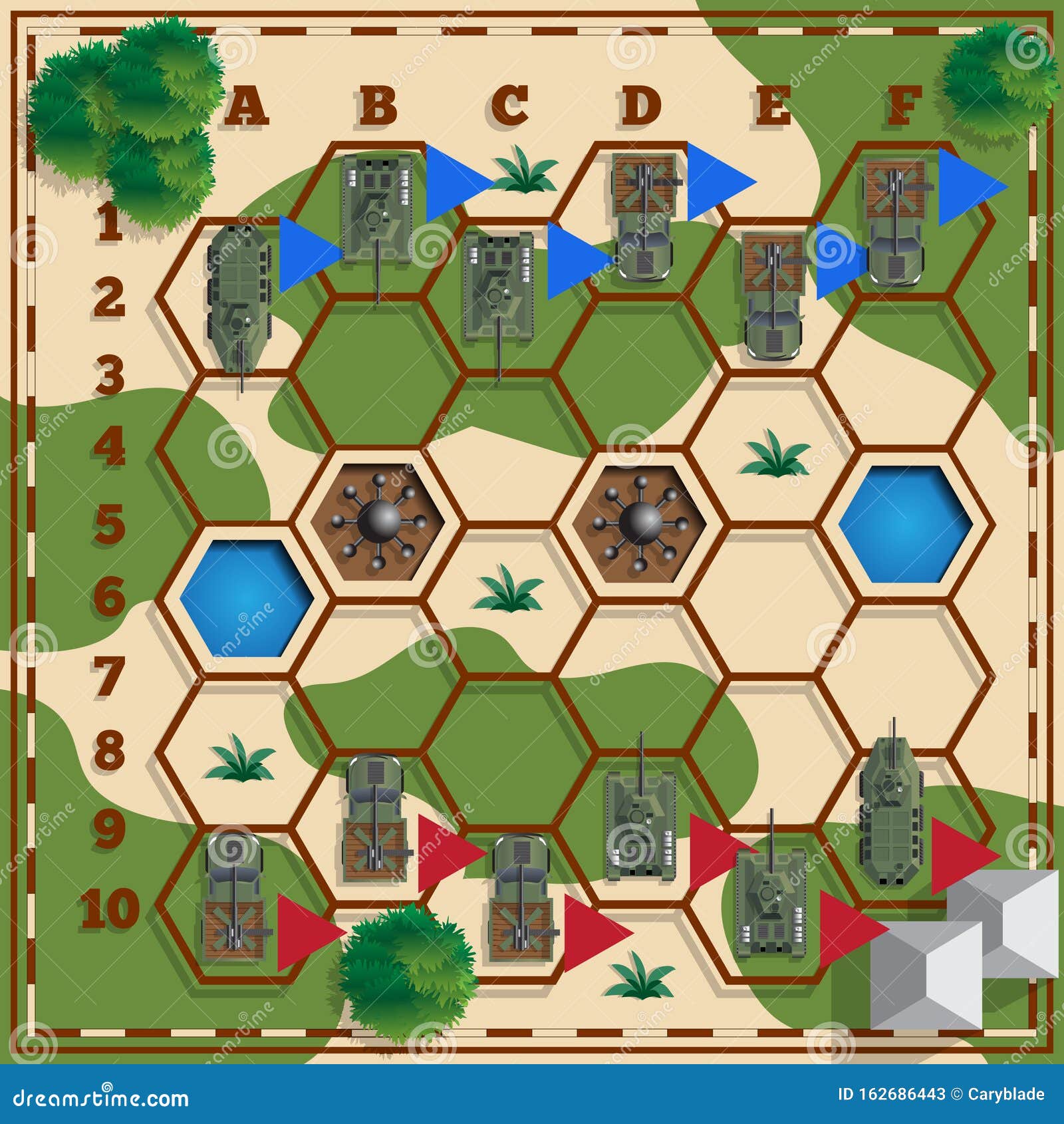 A Board Game on the Military Theme. Stock Vector - Illustration of ...