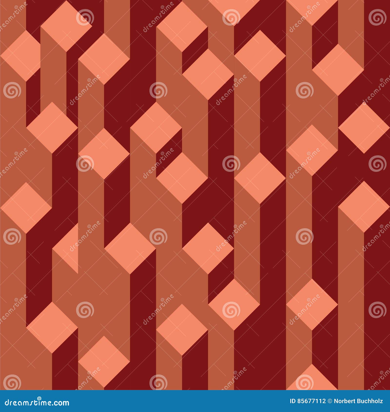 Abstract 3d Blocks With Chromatic Aberration Illustration Background ...