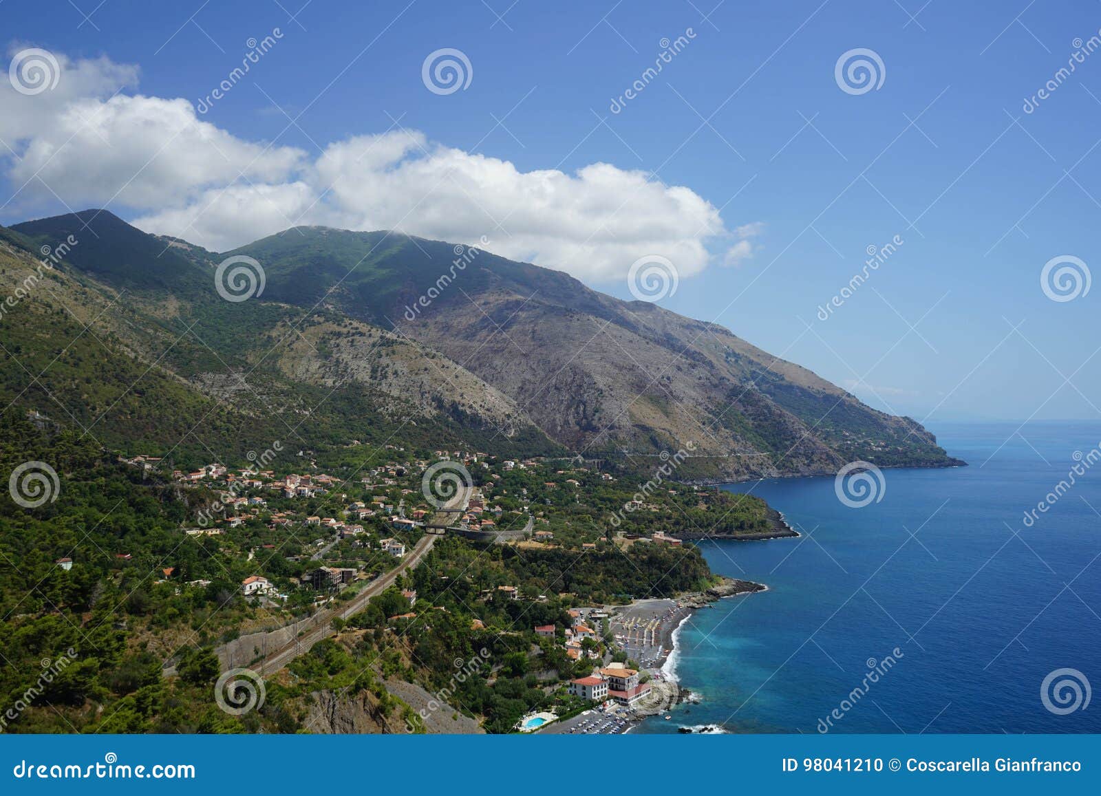 View of Acquafredda, Basilicata Stock Photo - Image of tourist, summer ...