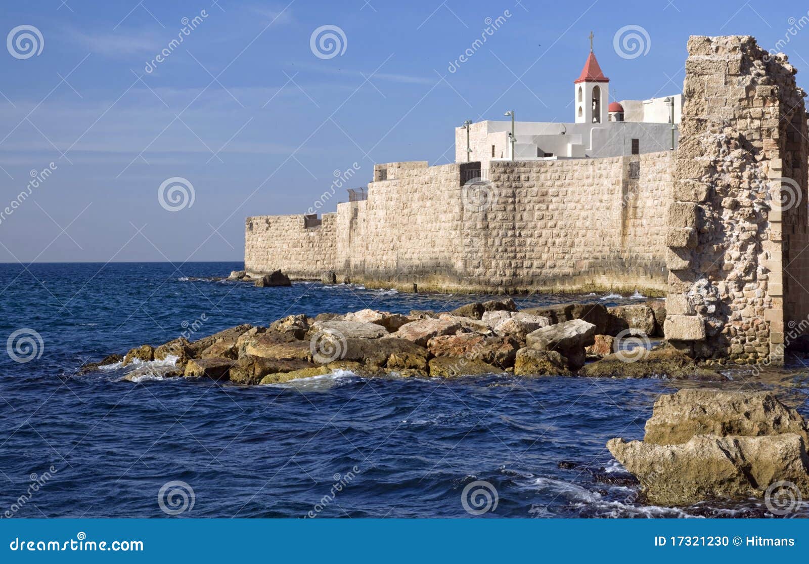 A View Of Acre Ancient City Walls Stock Photo - Image of nautical ...
