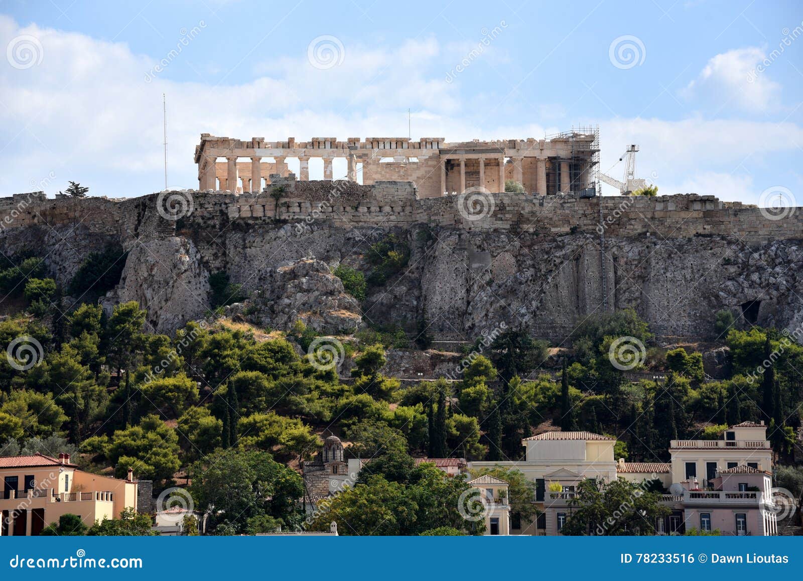 View of the Acropolis stock photo. Image of athens, greek - 78233516