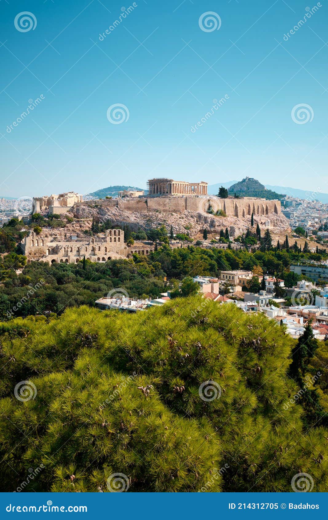 View of the Acropolis. City Landscape. Athens, Greece Stock Image ...
