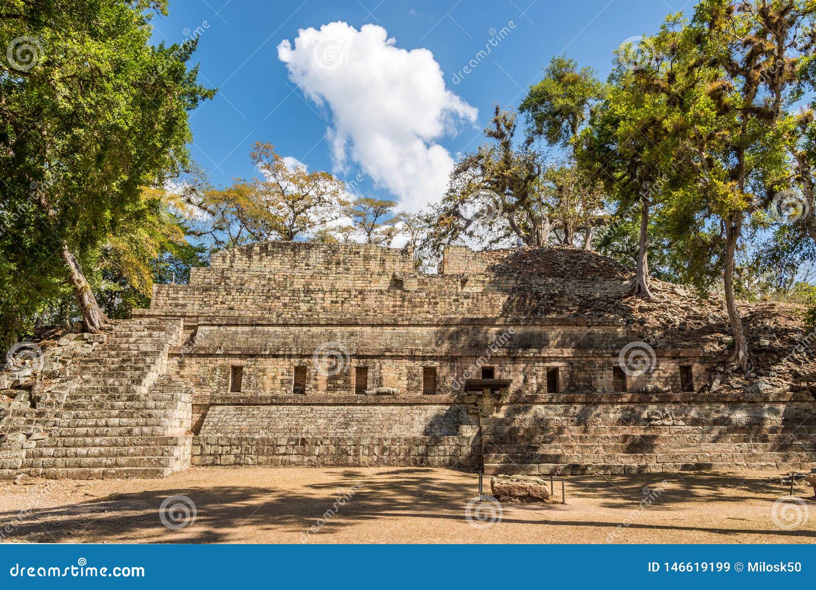View at the Acropolis of Copan Archaeology Site in Honduras Stock Image ...