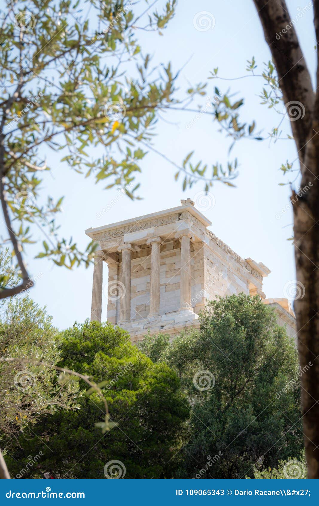 View of the Acropolis through the Olive Tree in Athens , Greece . Stock ...