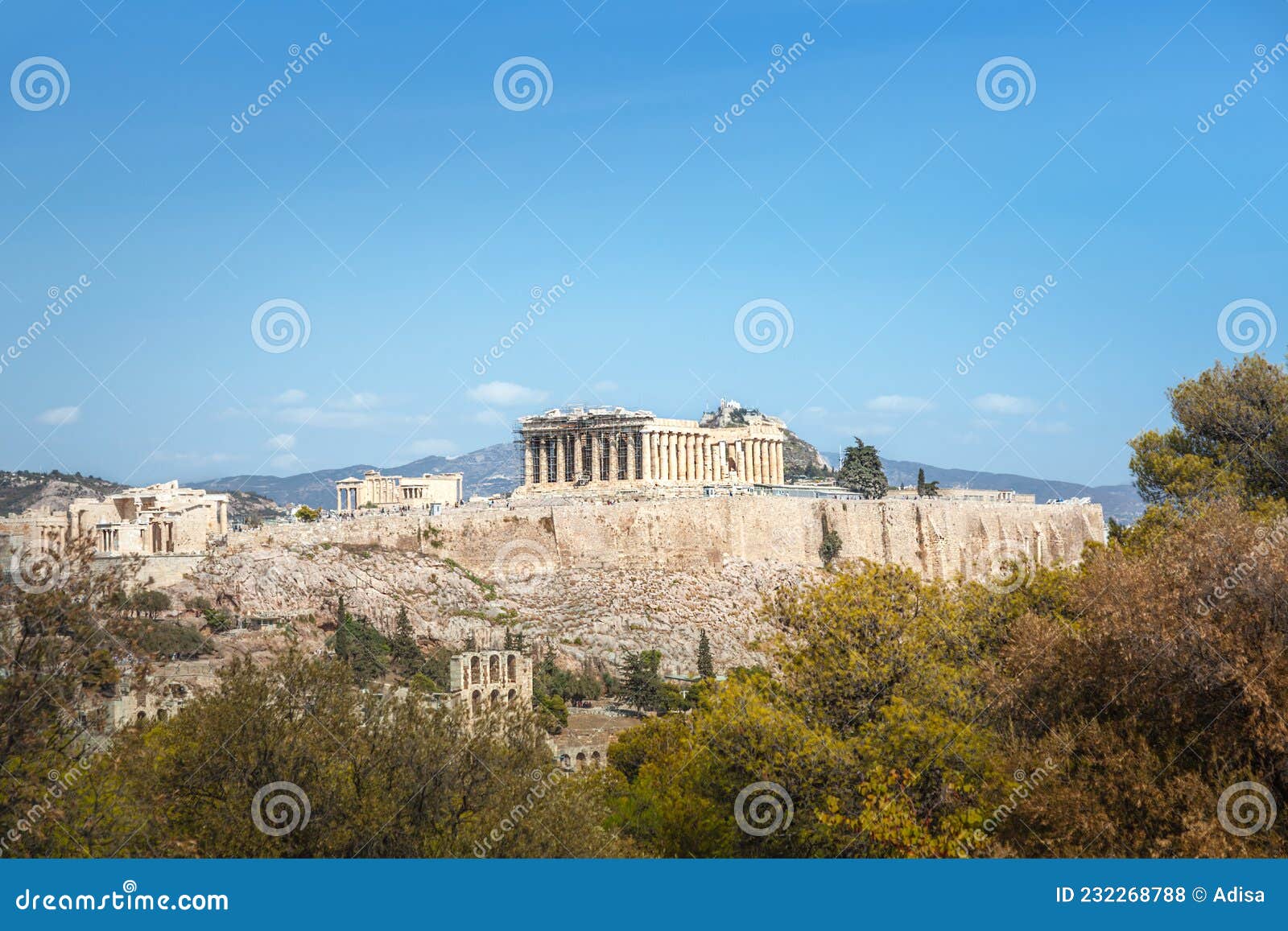 View of the Acropolis stock photo. Image of greece, destinations ...