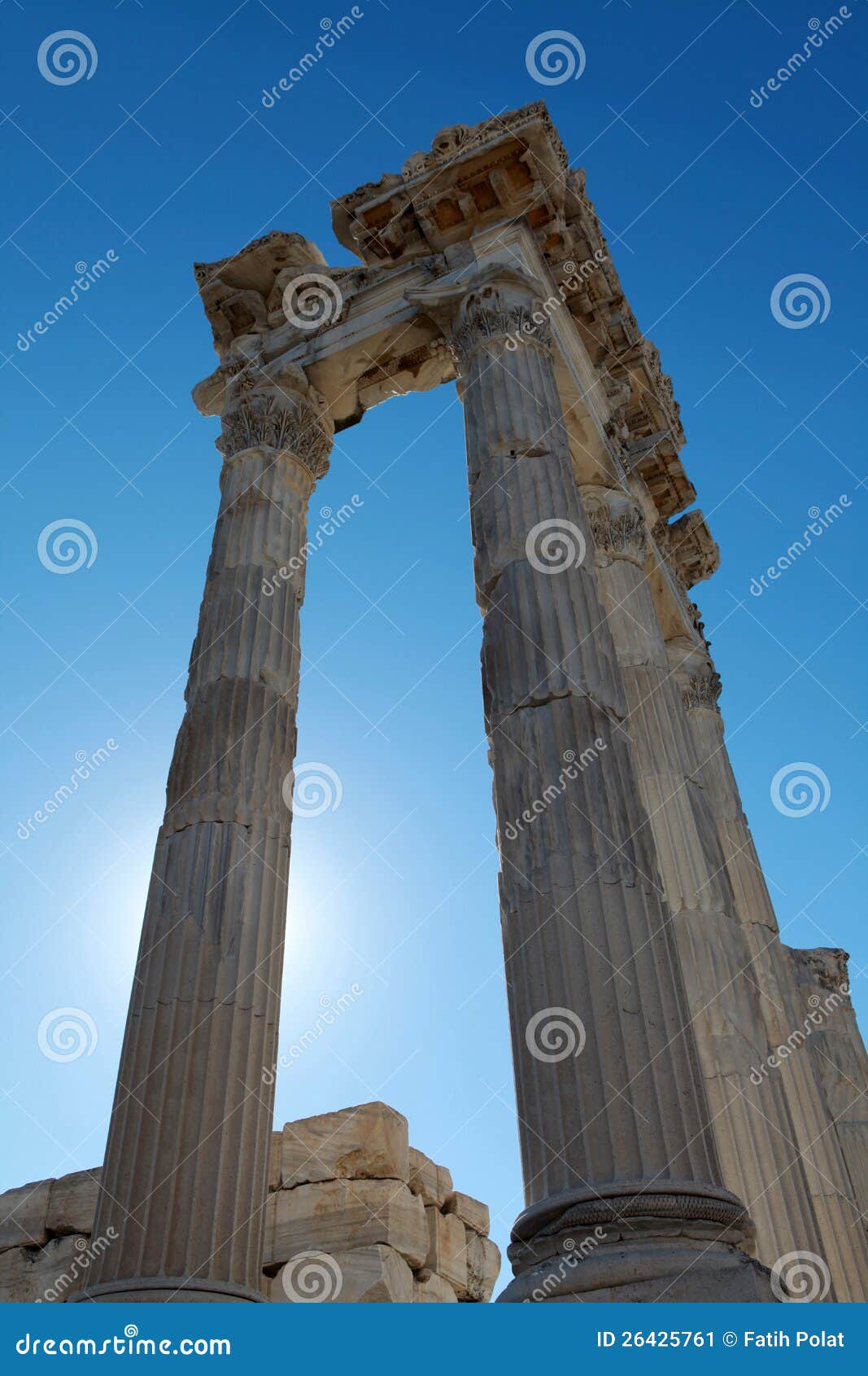 View of Acropolis in Pergamon, Turkey. Stock Image - Image of museum ...