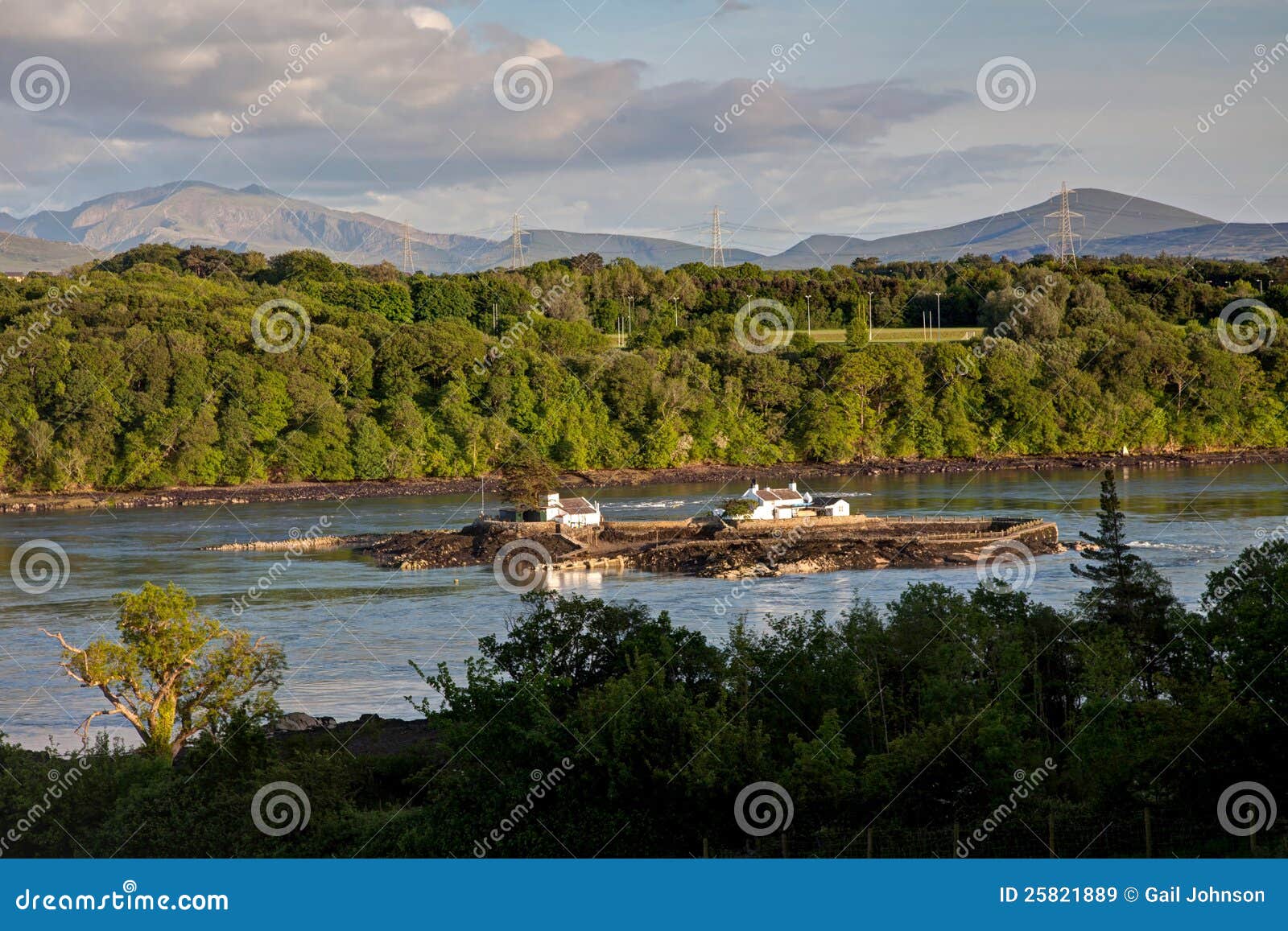 View Across the Menai Straits Stock Image - Image of fish, north: 25821889