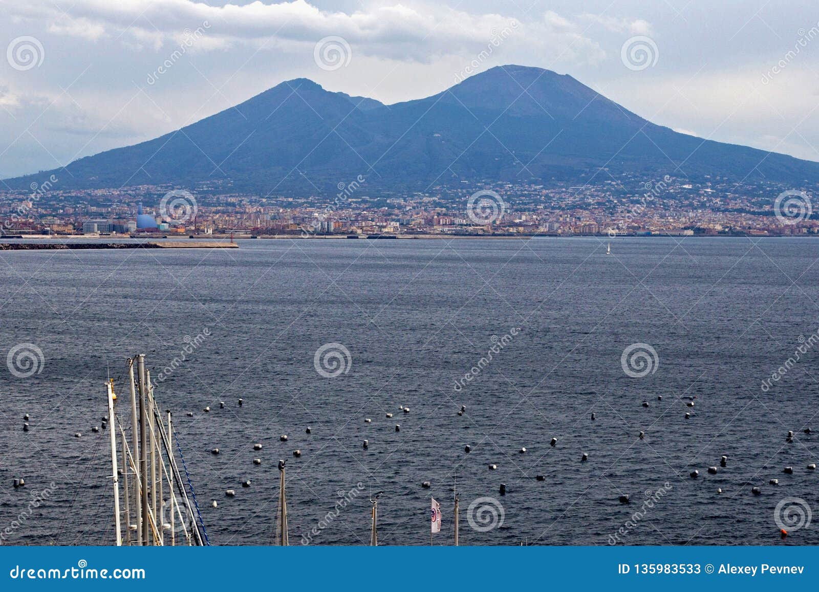 View of the Active Volcano Vesuvius. Stock Image - Image of ...