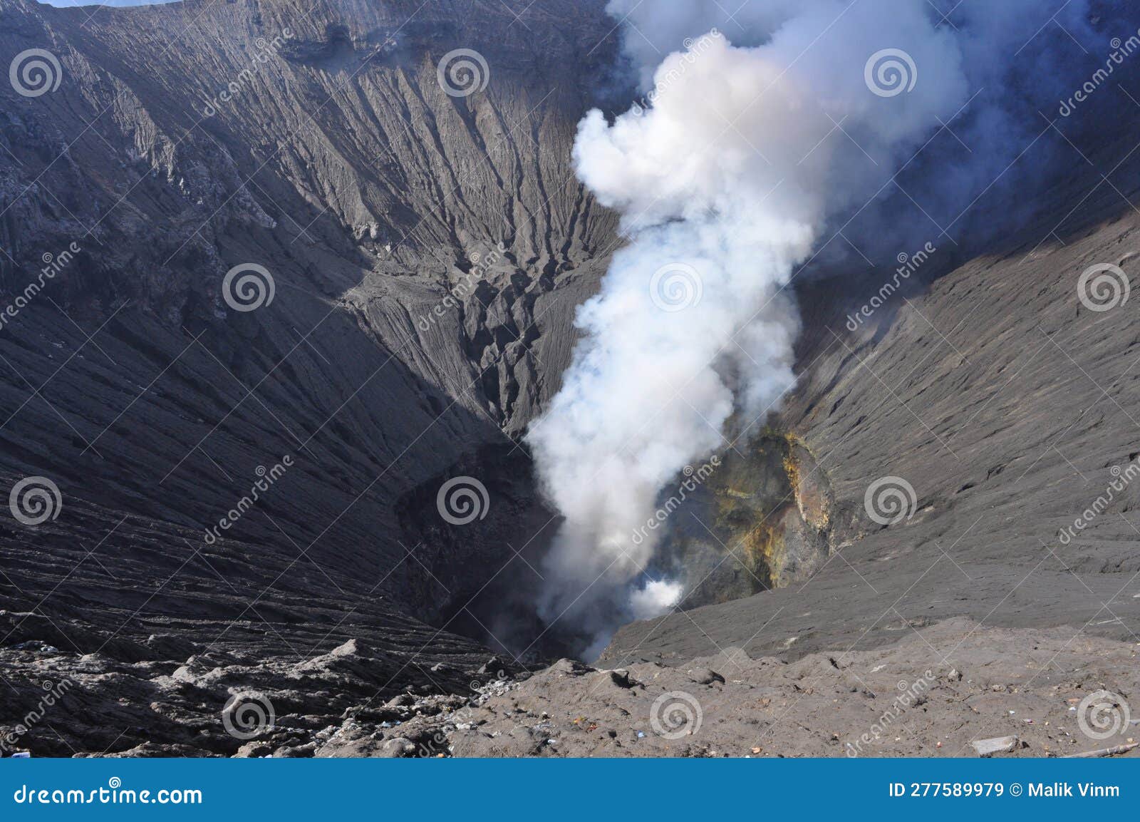 View of Active Vulcano Mountain at the Day Stock Image - Image of ...