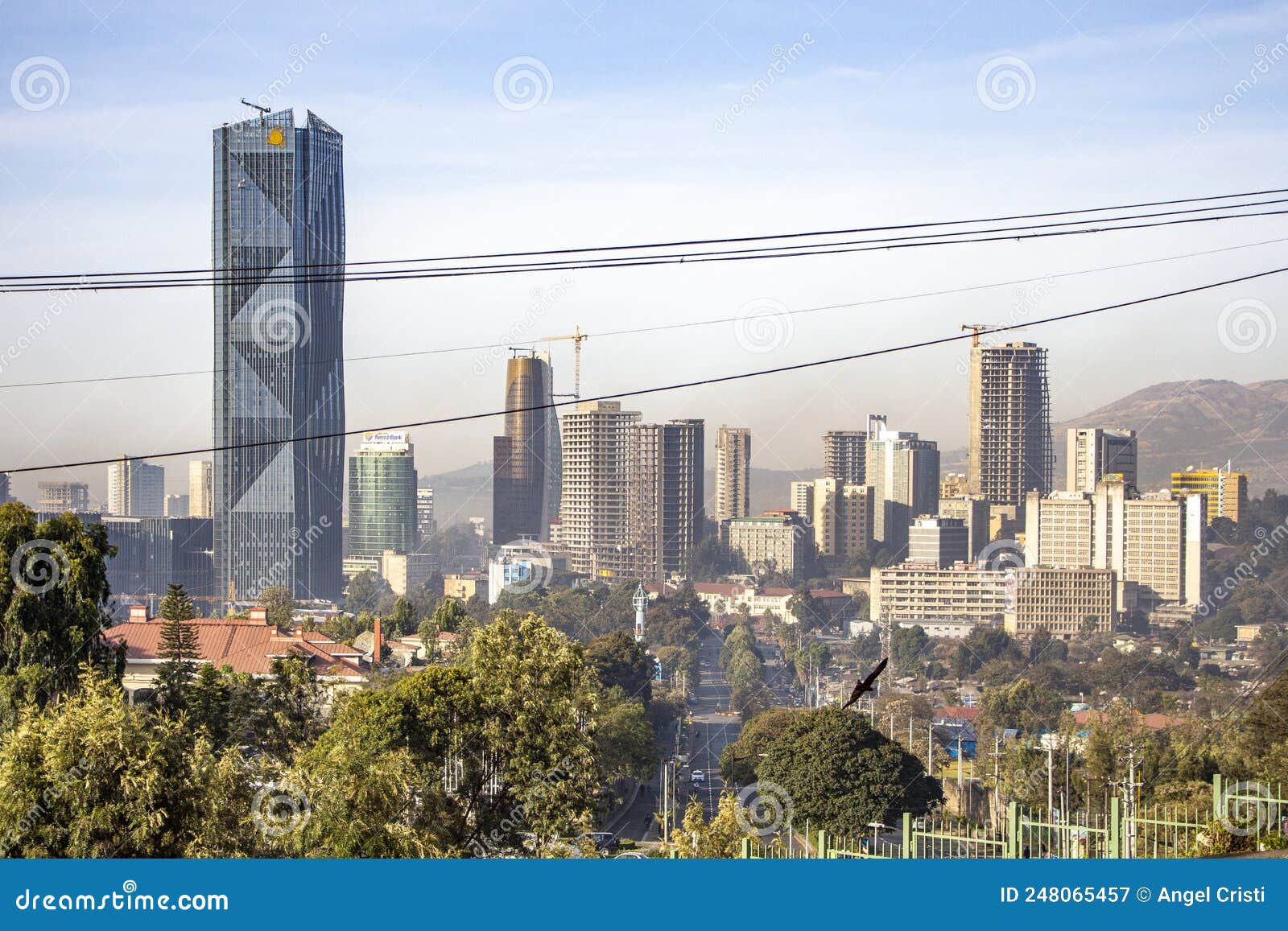 View of Addis Ababa in Ethiopia Stock Image - Image of landscape, ababa ...