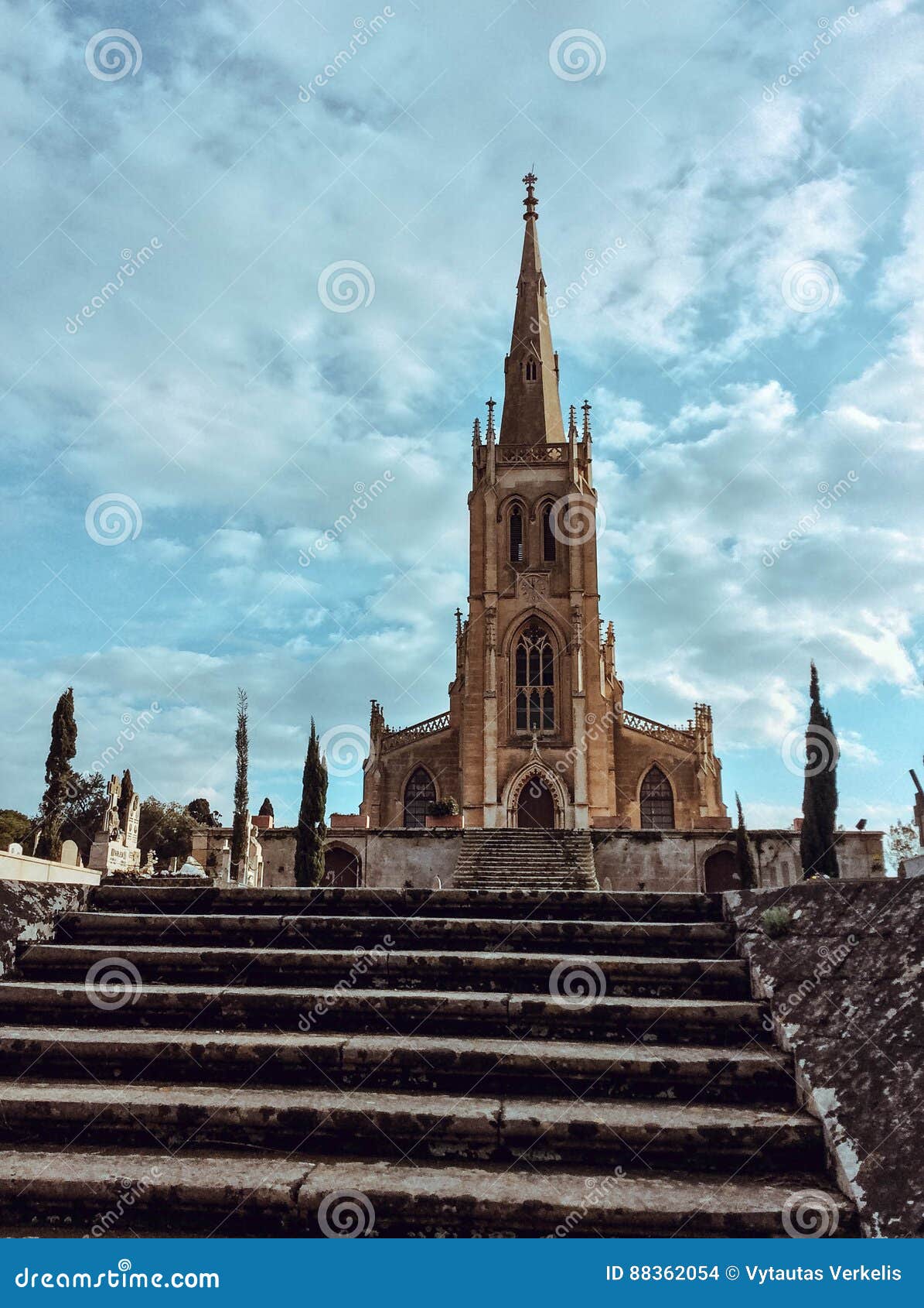 View of the Addolorata Cemetery Stock Photo - Image of death ...