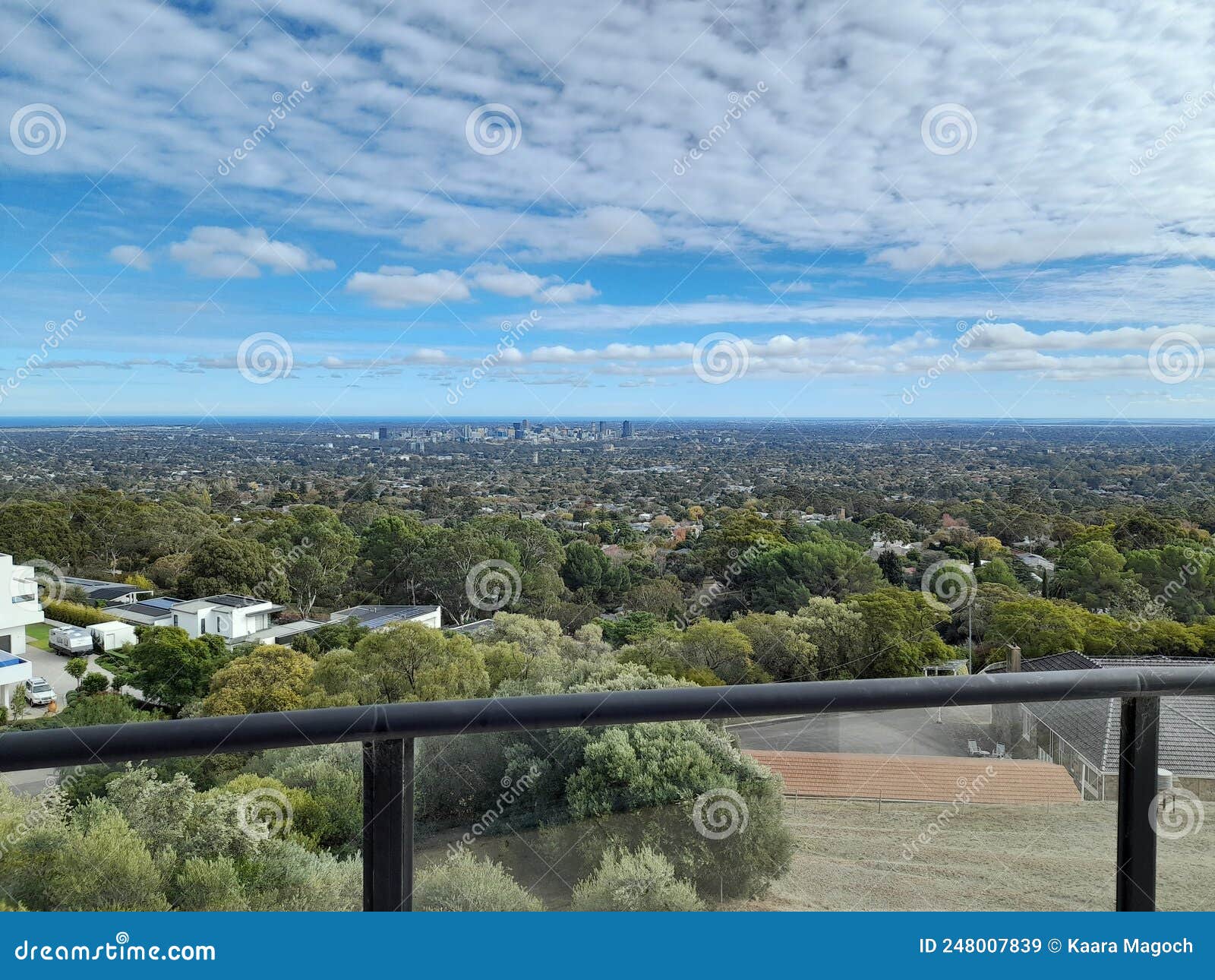 View of Adelaide from Hills Stock Image - Image of hills, beautiful ...