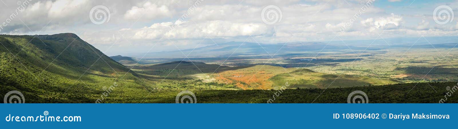 View of African Rift Valley in Kenya Stock Photo - Image of valley ...