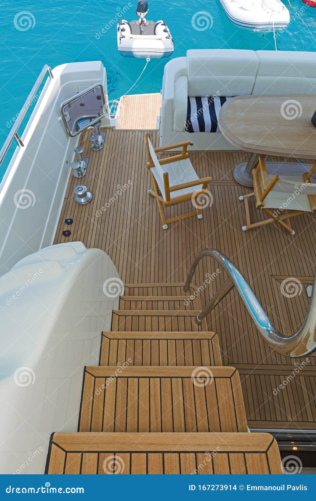 Aft Deck of a Luxury Motor Yacht Stock Photo - Image of destination ...