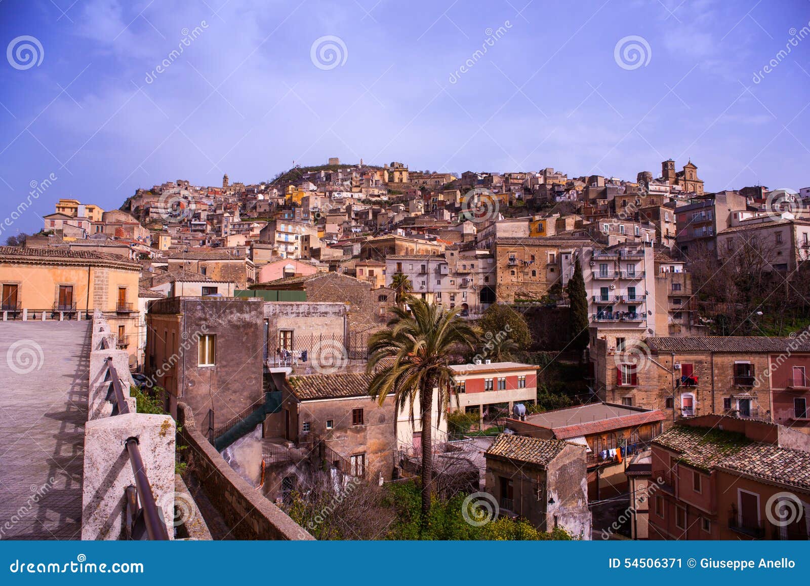 View of Agira, Sicily stock image. Image of filippo, agira - 54506371