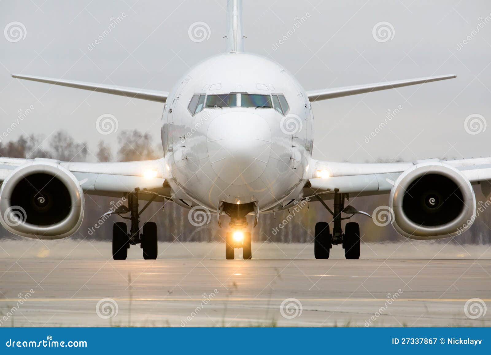 View of an Aircraft Preparing To Take Off Stock Image - Image of ...