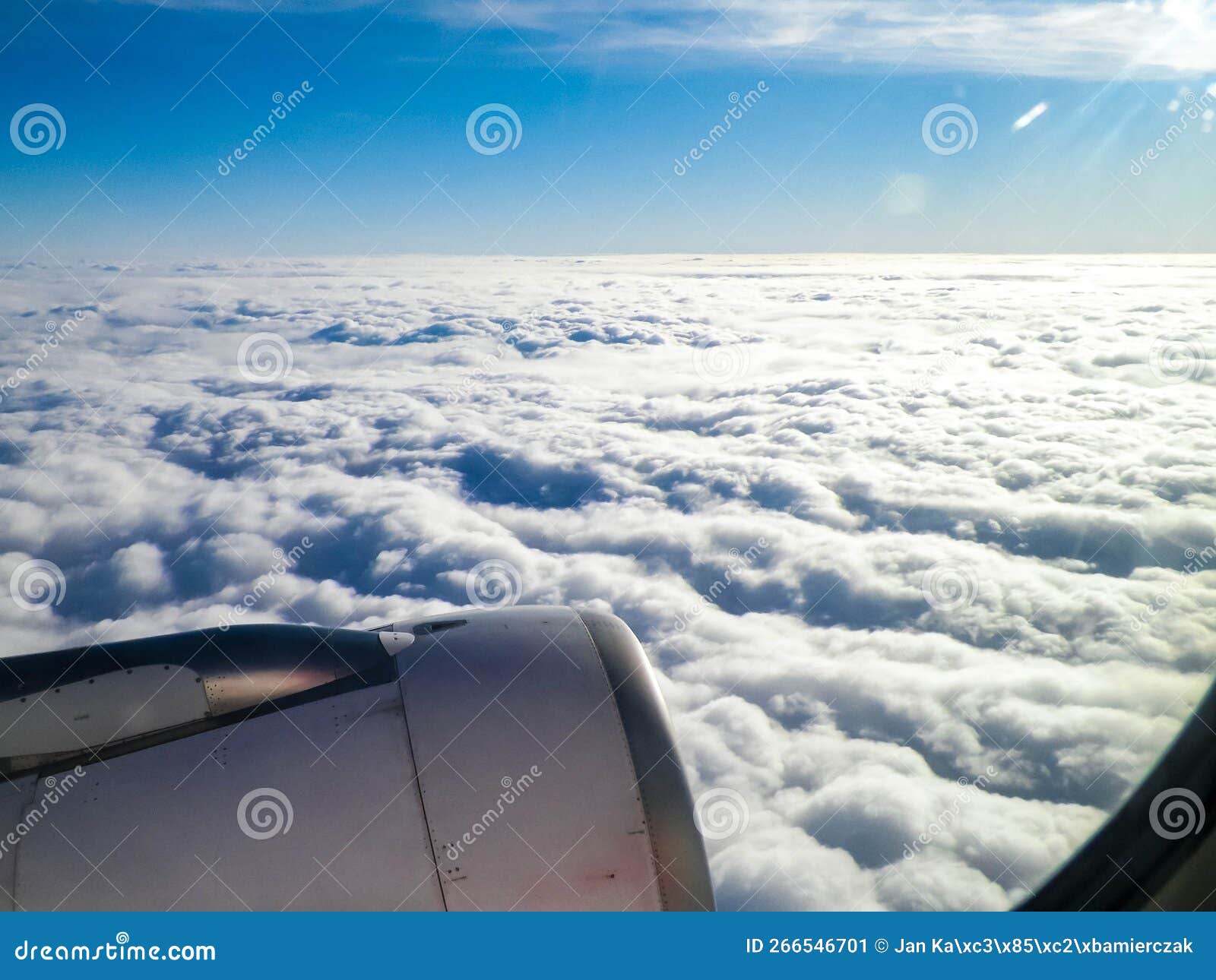 View of Aircraft Wing Engine from Plane Window Stock Image - Image of ...